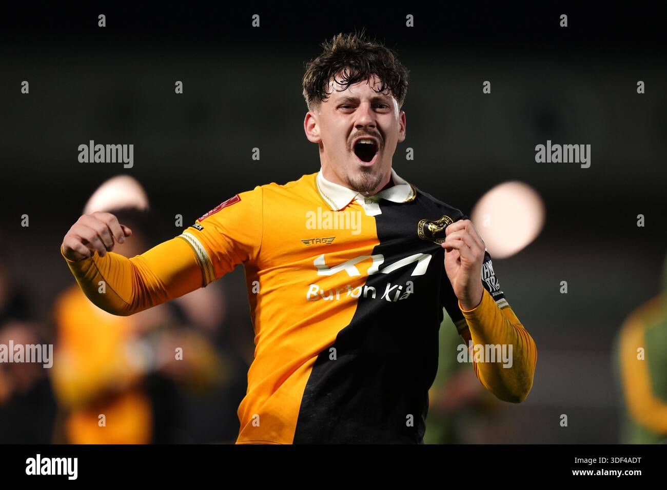 Burton Albion's Dylan Williams celebrates victory following the ...