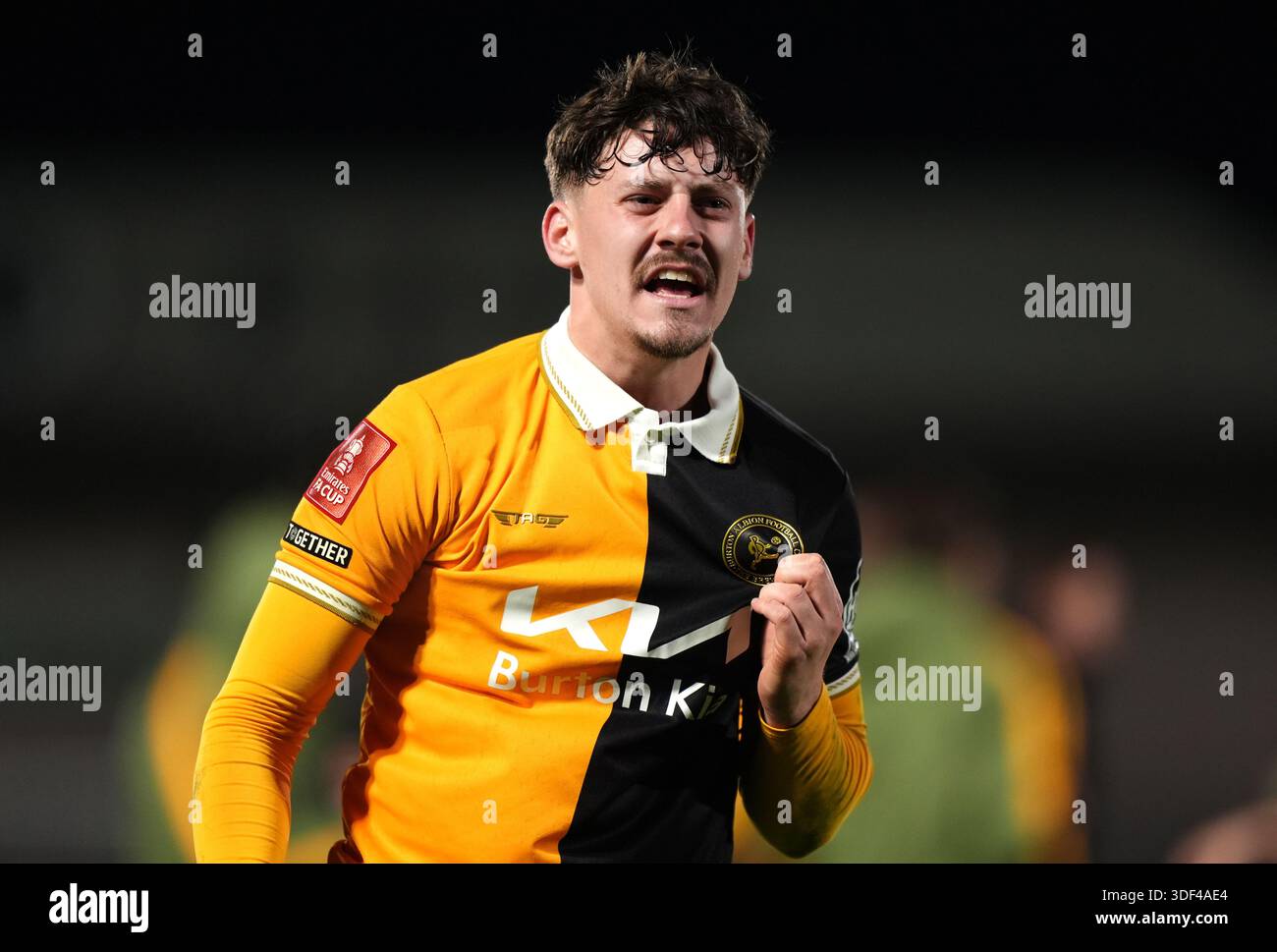 Burton Albion's Dylan Williams celebrates victory following the ...