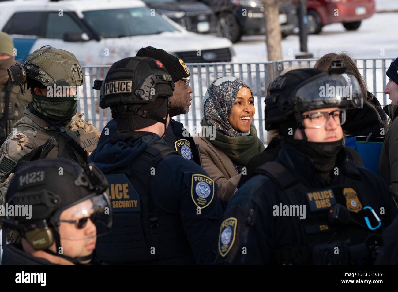 U.S. Representatives for Minnesota, Ilhan Omar and Angie Craig, visit ...