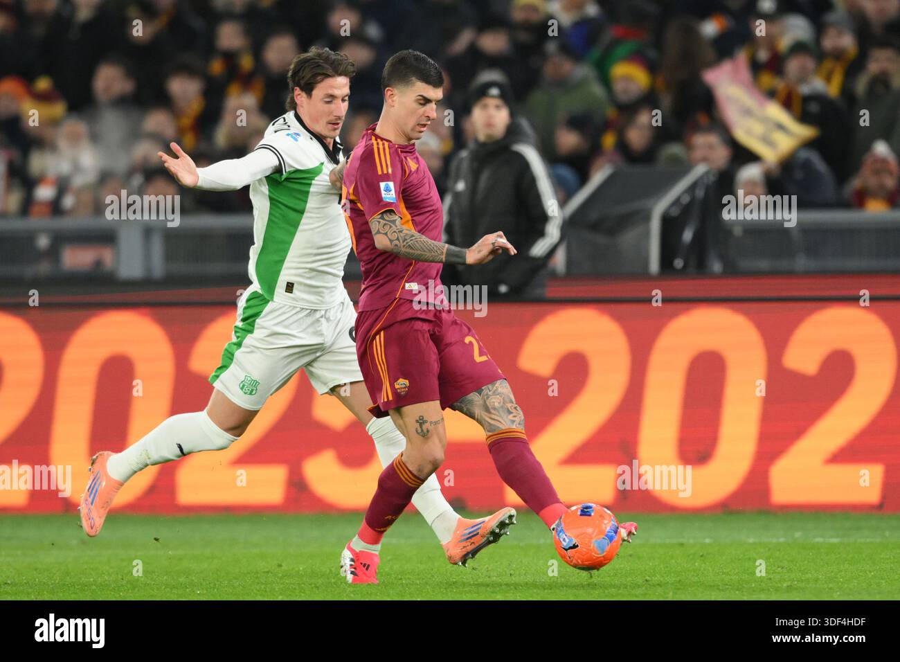 Olimpico Stadium, Rome, Italy - Gianluca Mancini of AS Roma under ...