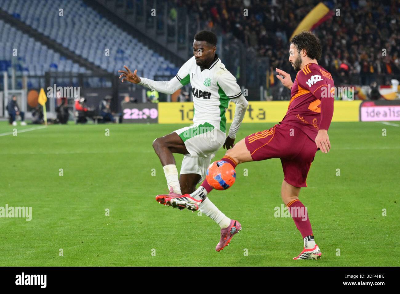 Olimpico Stadium, Rome, Italy - Alieu Fadera of US Sassuolo under ...