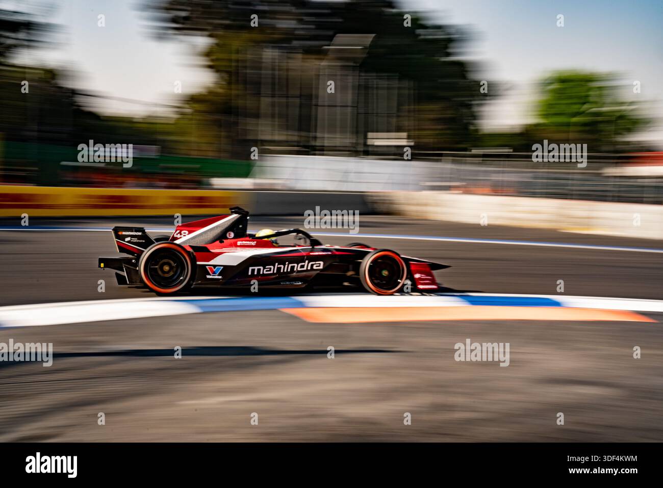 Edoardo Mortara driving for Mahindra Racing in the Formula Electric ...