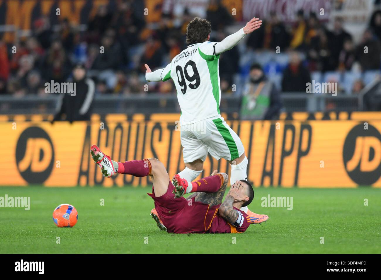 Olimpico Stadium, Rome, Italy - Andrea Pinamonti of US Sassuolo under ...