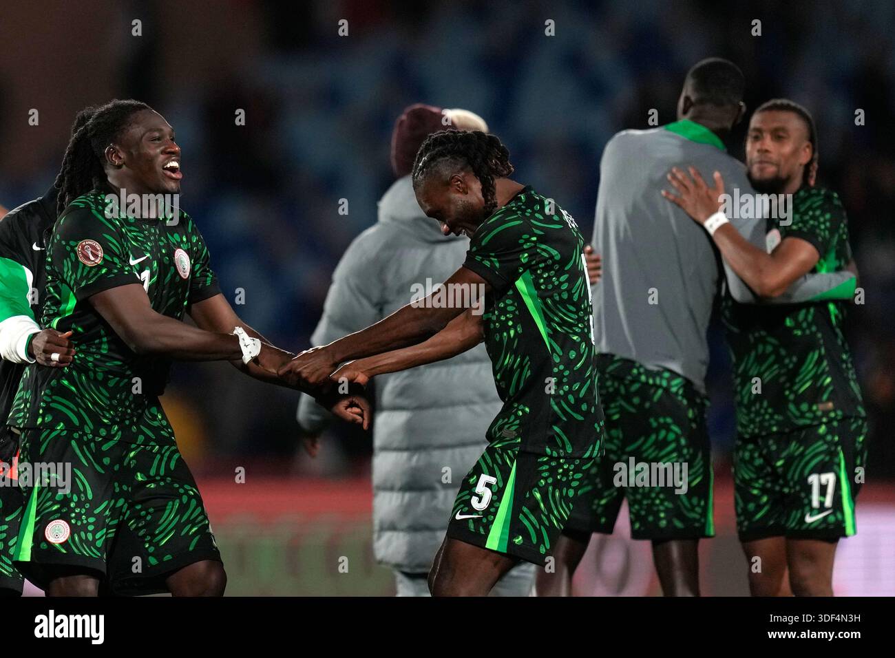 Nigeria players celebrate at the end of the Africa Cup of Nations ...