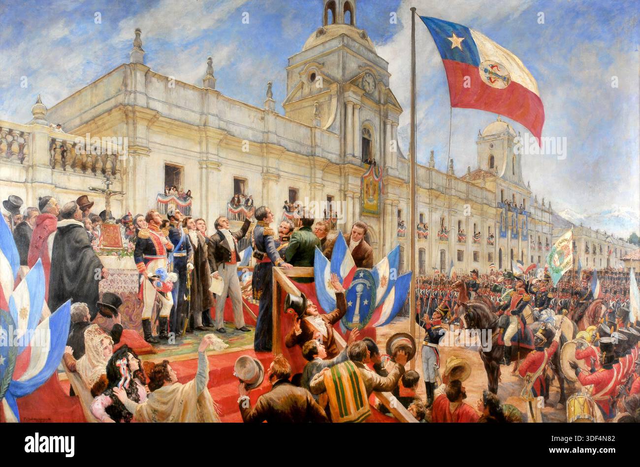 Proclamacion y jura de la independencia de chile hi-res stock ...
