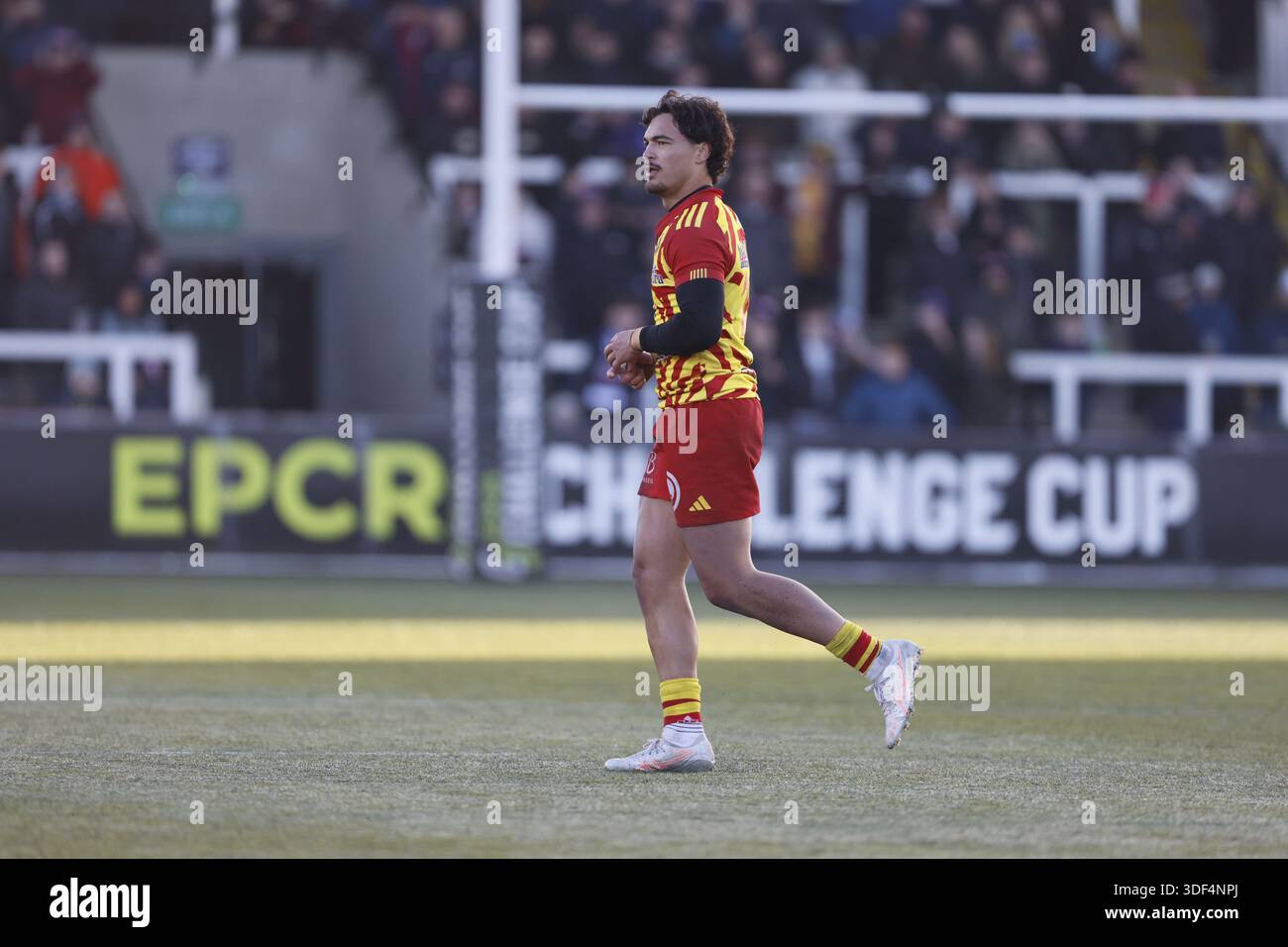 Perpignan's Jordan Petaia after being shown a red card during the ECPR ...