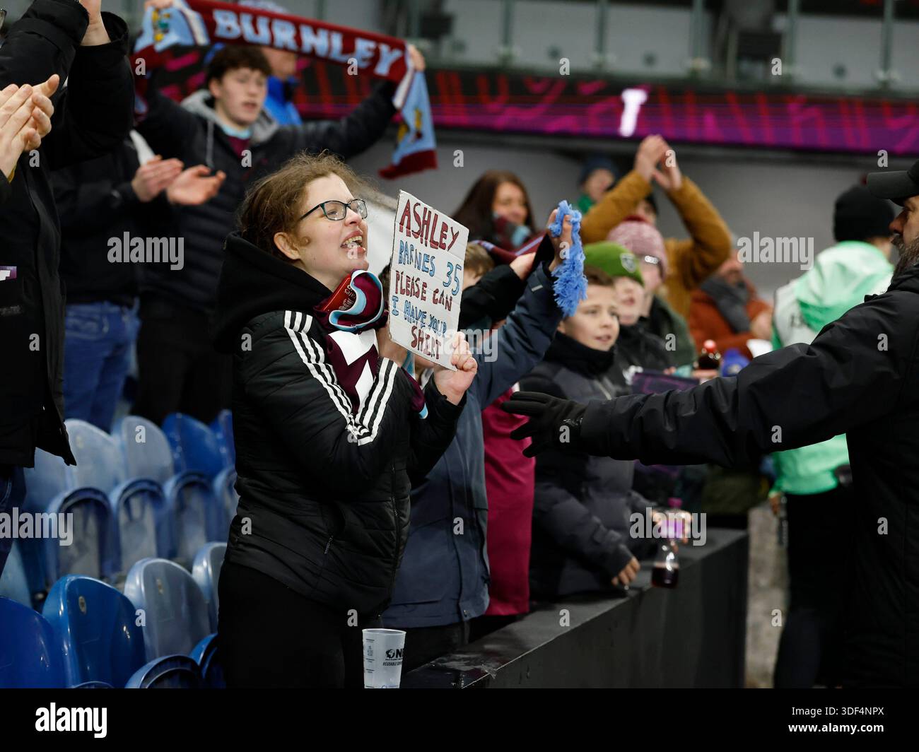 Fans after the Emirates FA Cup third round match at Turf Moor, Burnley ...