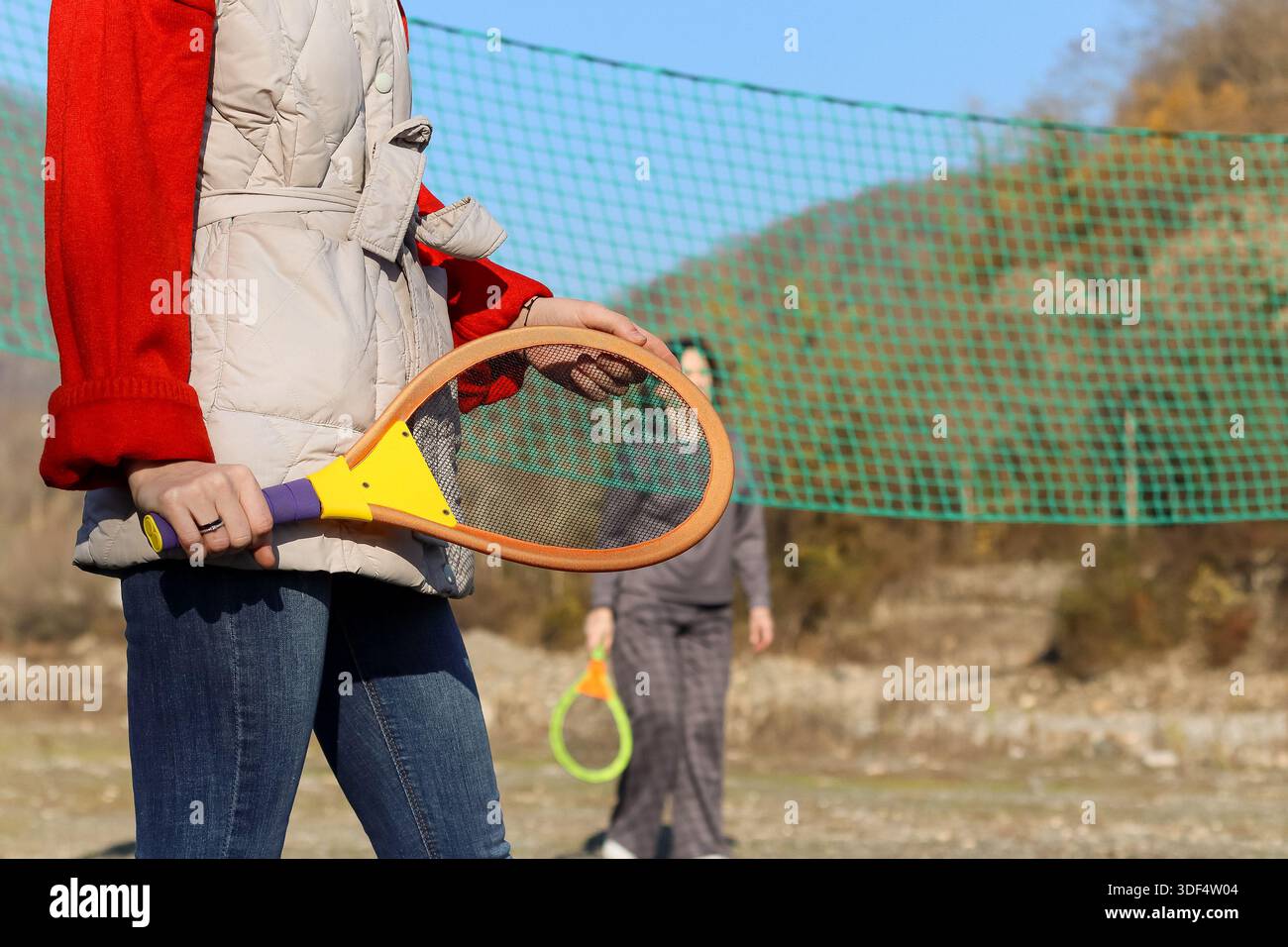 Female athlete gripping racket on hi-res stock photography and images ...