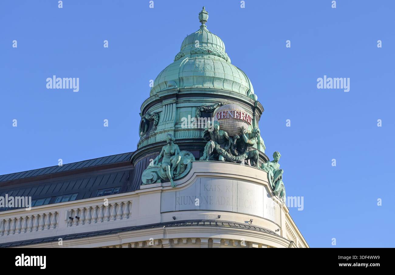Kuppel, Generali-Gebäude, Dach, Albertinaplatz, Wien, Österreich ...