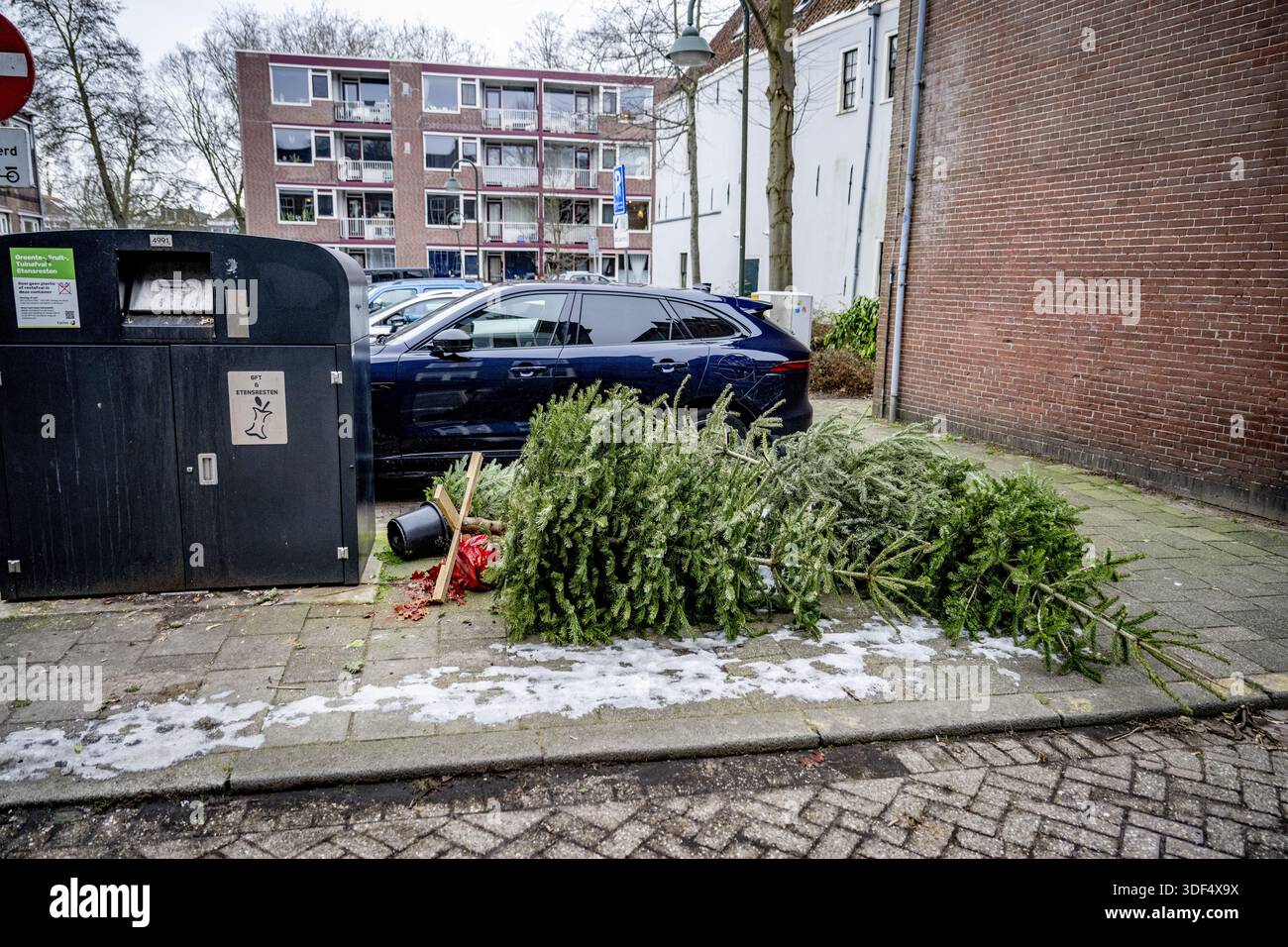 GOUDA - Christmas trees in the household waste ROBIN UTRECHT /ANP ...