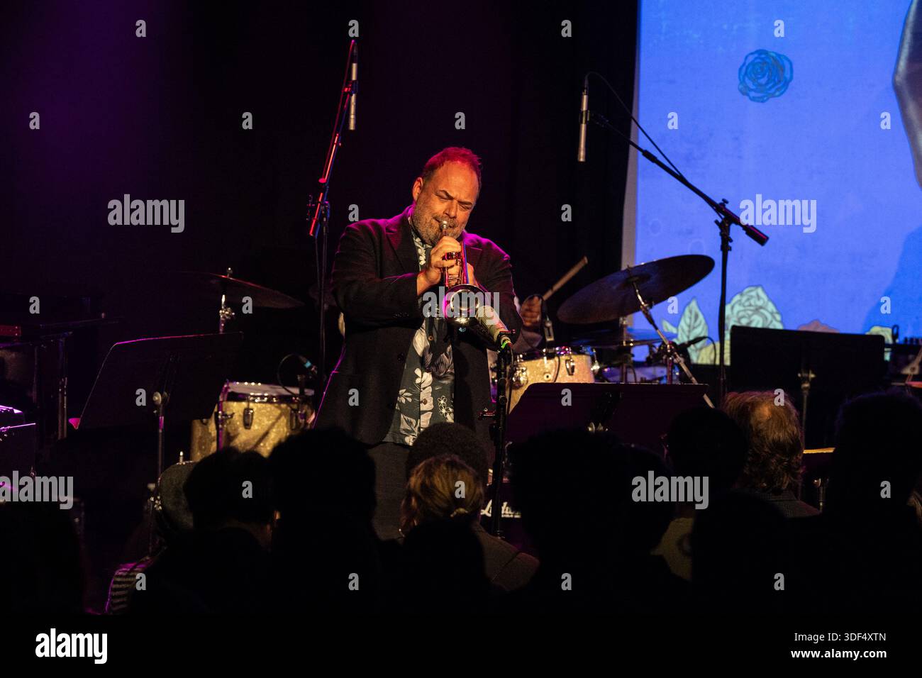 Greg Glassman on trumpet performs with Lakecia Benjamin and her band ...