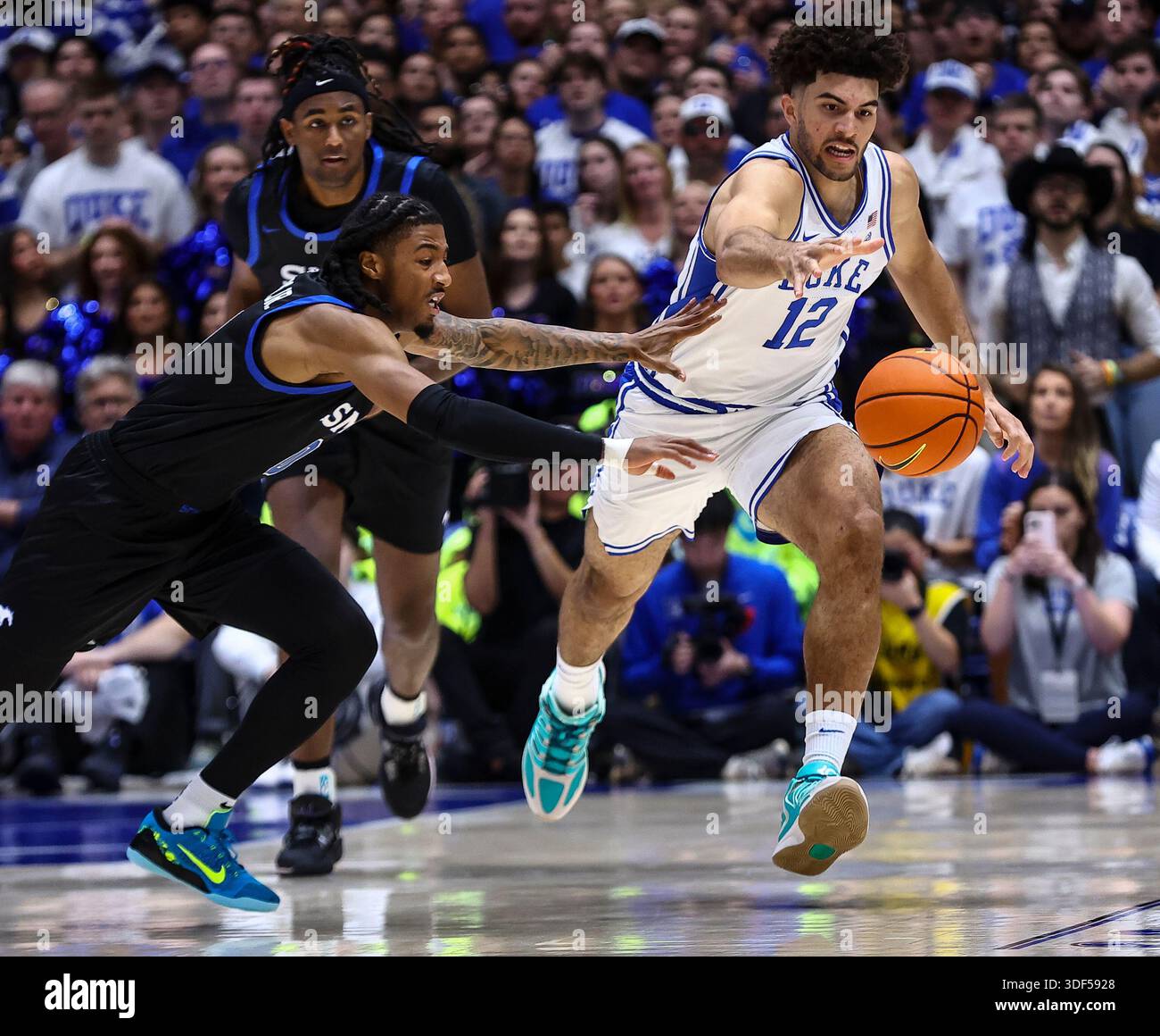 January 10, 2026: Duke University forward Cameron Boozer (12) and SMU ...