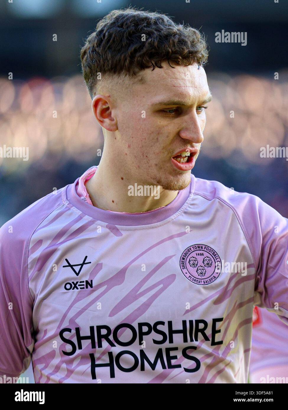 Iwan Morgan (19 Shrewsbury Town) prior to the FA Cup football match ...