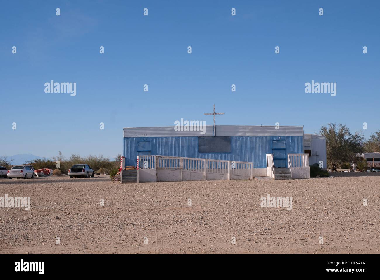 Californie, Slab City, 2025-12-28. Slab City est un campement atypique ...