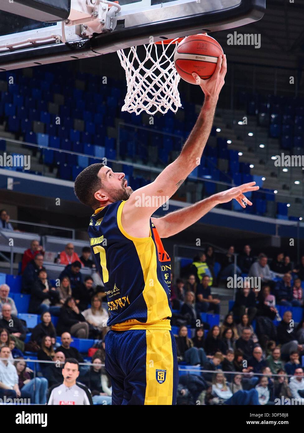 Milan, Italy. 10th Jan, 2026. Antonio Iannuzzi (Scafati Basket) during ...
