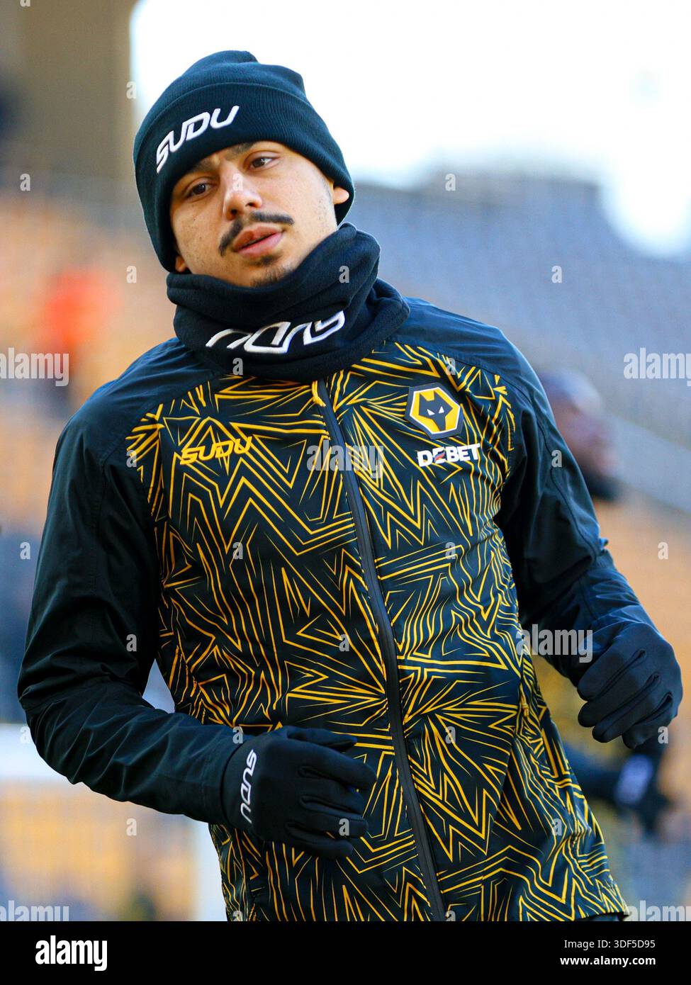Andre (7 Wolves) warms up during the FA Cup football match between ...