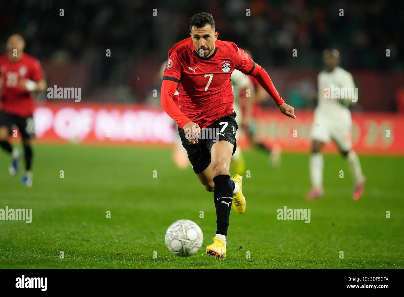Egypt's Trezeguet is in action during the Africa Cup of Nations ...