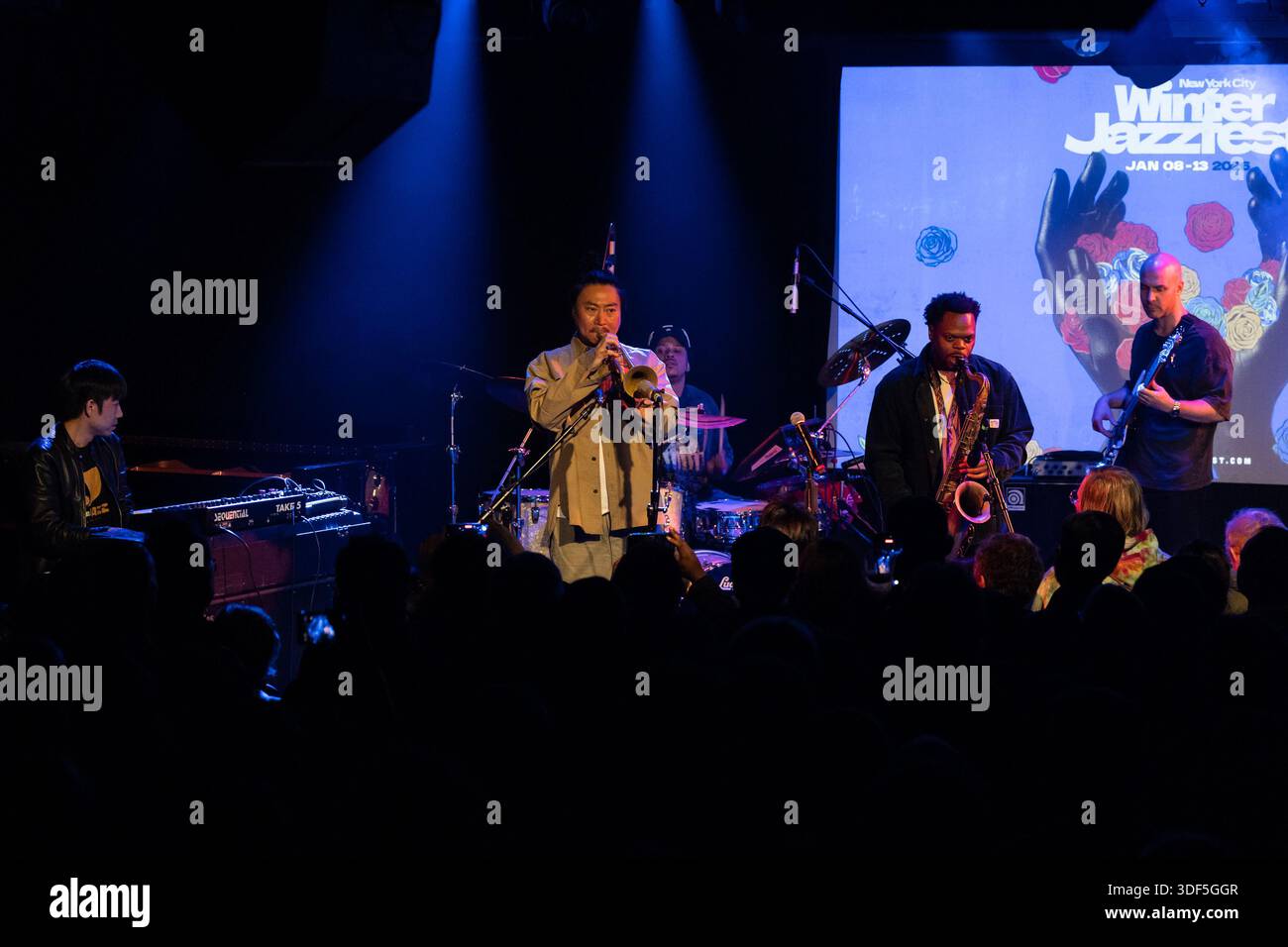 Takuya Kuroda performs with his band during Winter JazzFest Manhattan ...