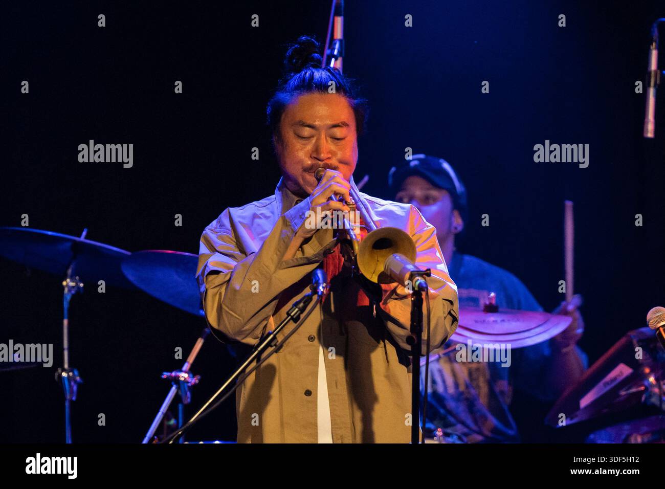 Takuya Kuroda performs with his band during Winter JazzFest Manhattan ...