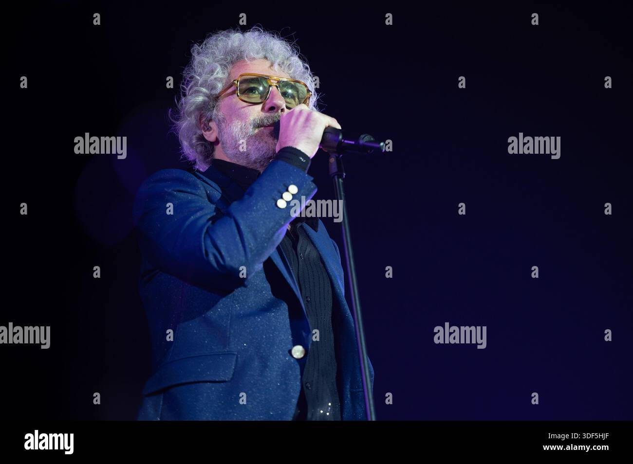 Abraham Boba, the singer from the band Leon Benavente performs during ...
