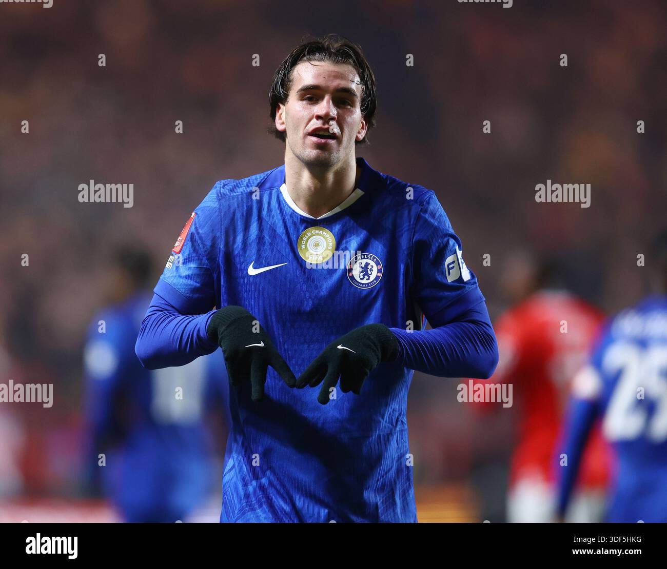 London, England, 10th January 2026. Marc Guiu of Chelsea celebrates ...