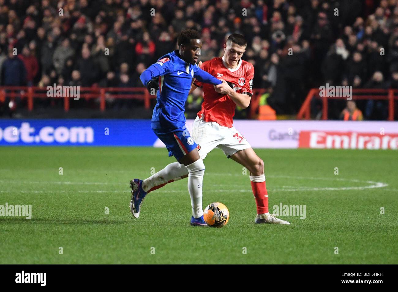 London, England. 10th Jan 2026. Jamie Gittens and Keenan Gough during ...