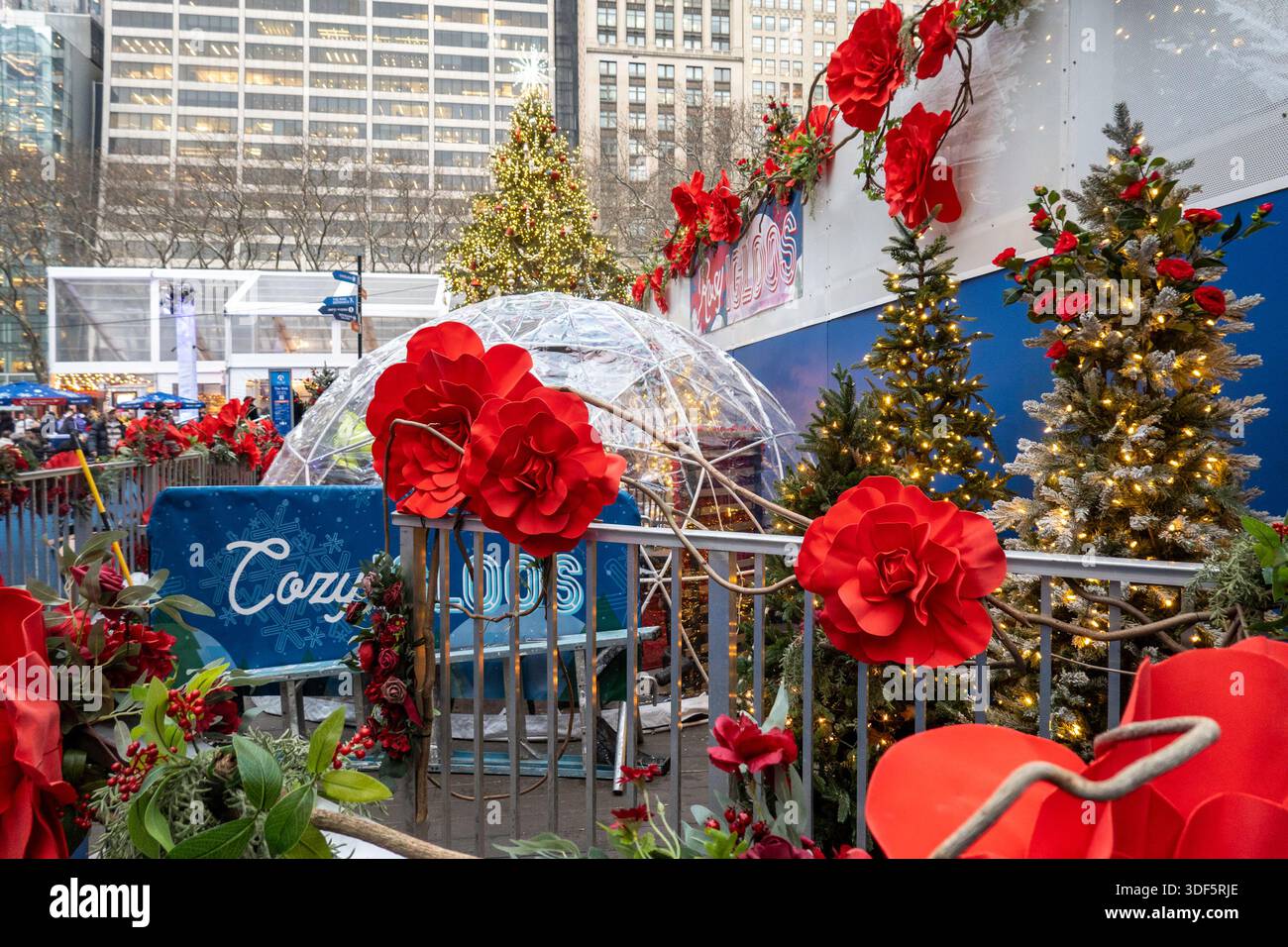 Igloo shaped entertainment huts are available at the Bank of America ...