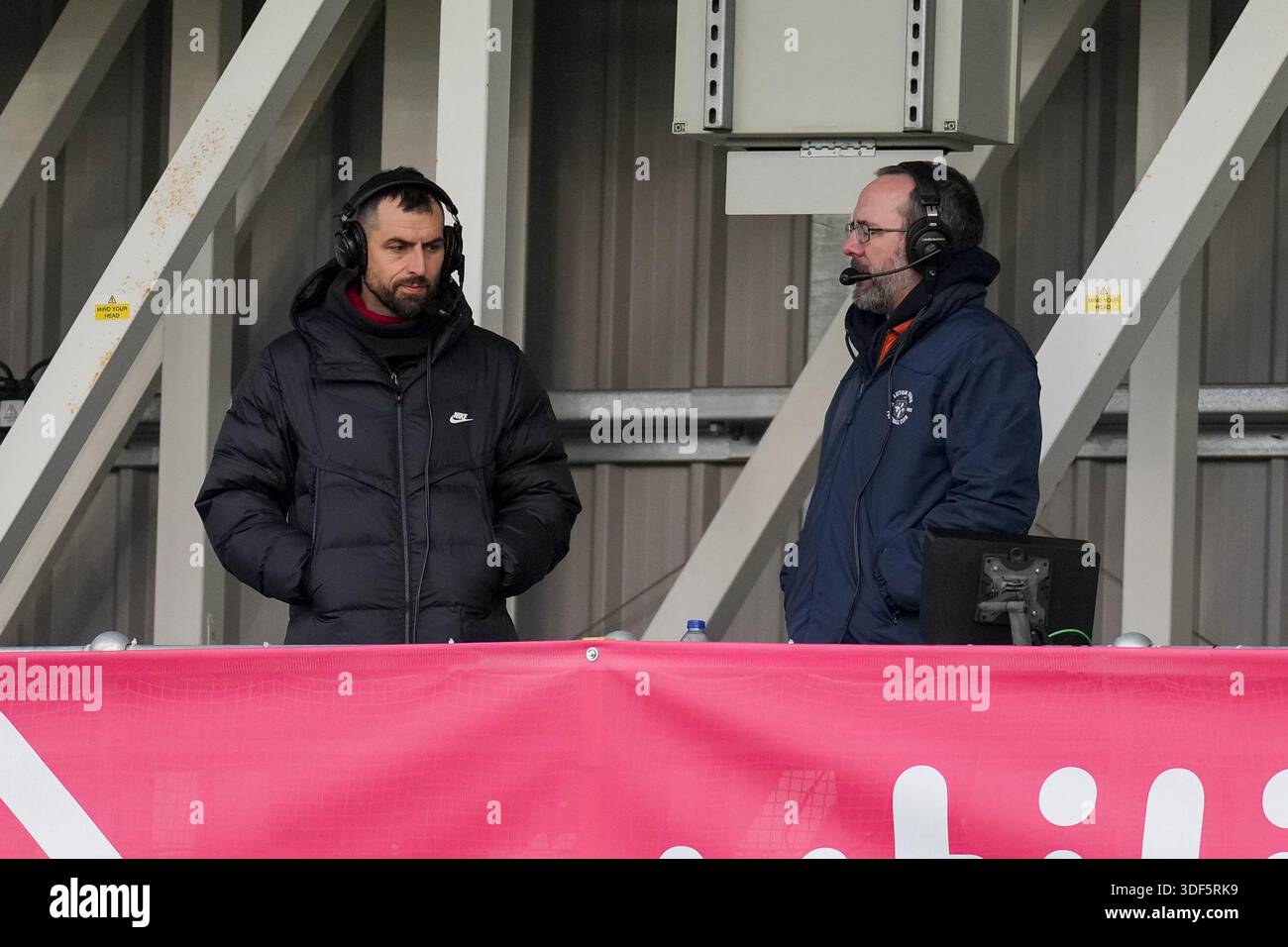 Luton Town U21 Coach and ex-player, Alex Lawless and Commentator, Simon ...