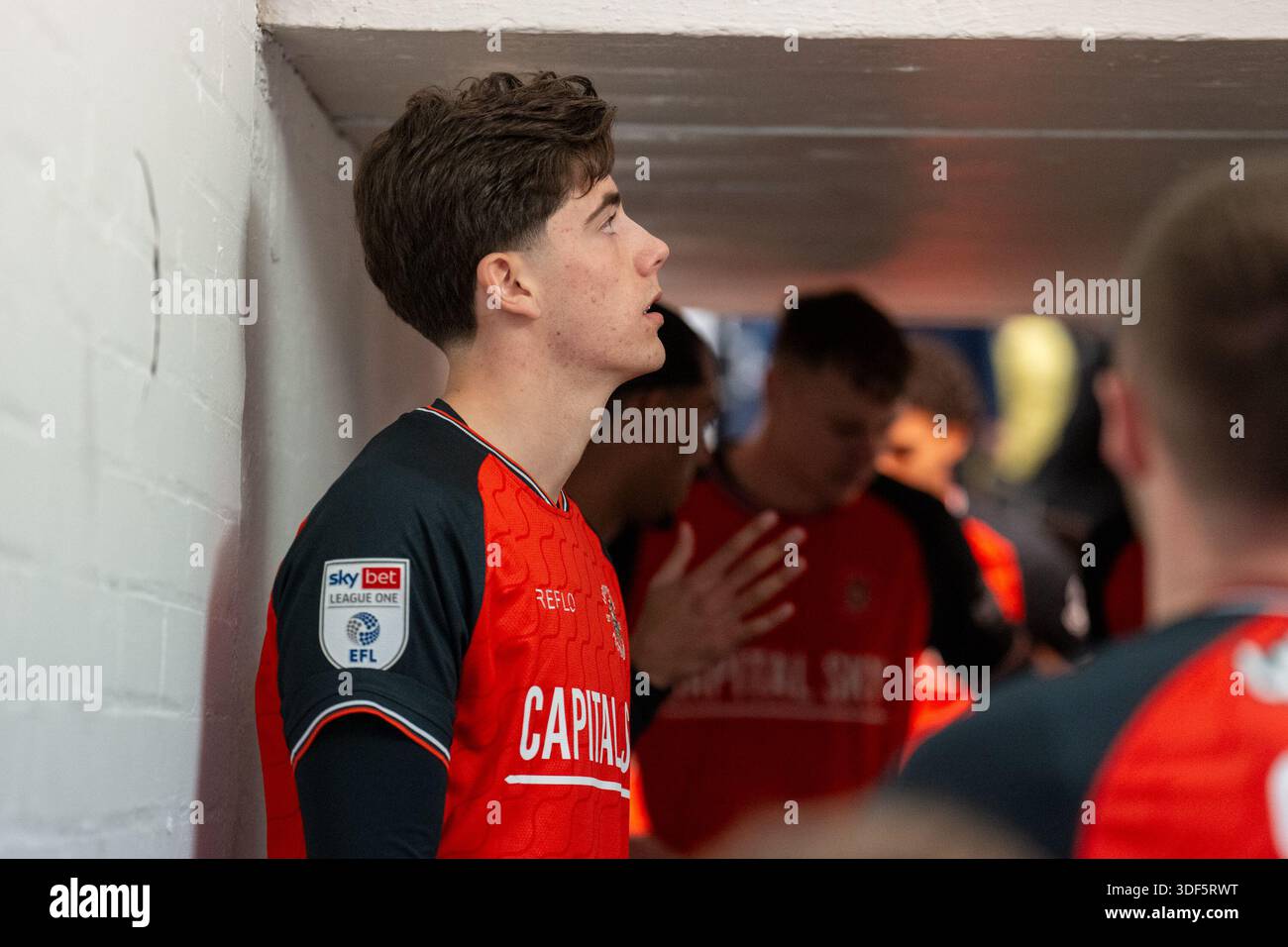 Joe Johnson (38) of Luton Town ahead of the Sky Bet League 1 match ...