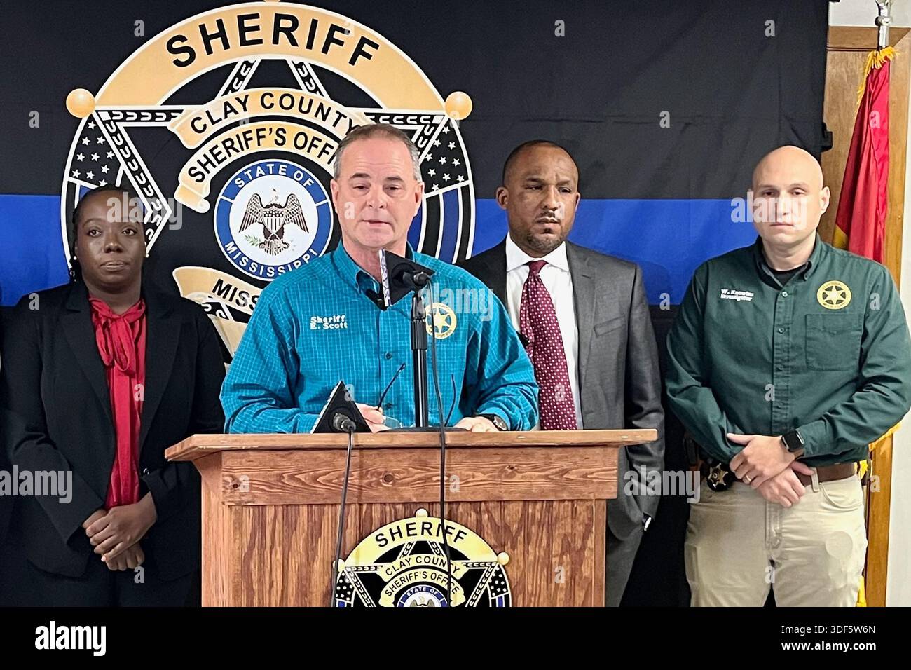 Clay County Sheriff Eddie Scott speaks at a news conference in West ...