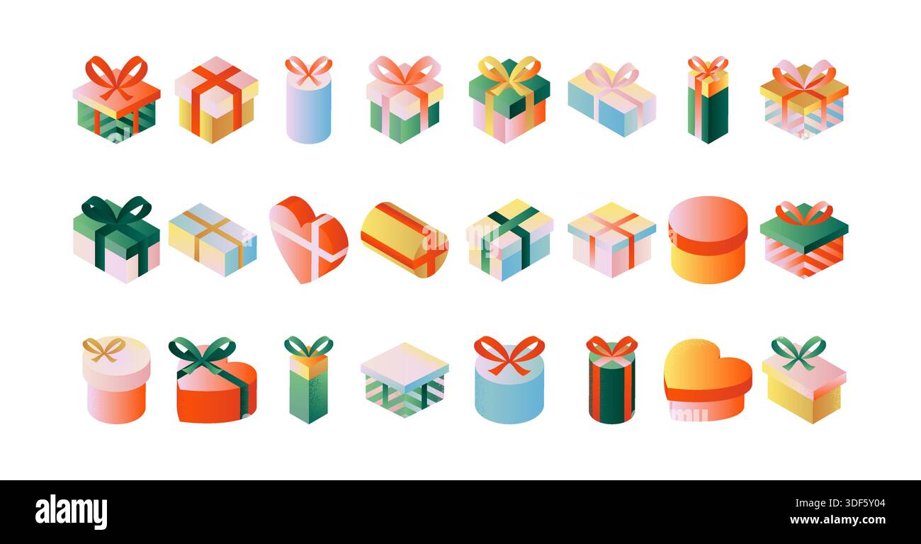Set shopping objects box Stock Vector Images - Alamy