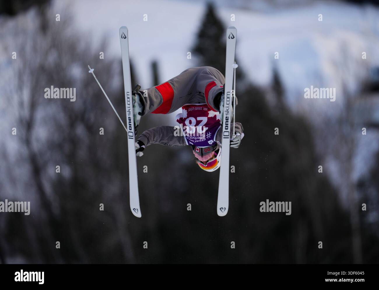 Ashley Koehler, of Canada, takes part in warmups prior to the women's ...
