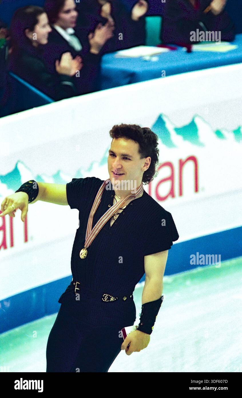Elvis Stojko (CAN) Gold medalist, competing in the Mens Figure Skating ...