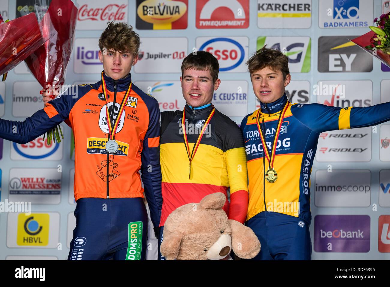 Belgian Giel Lejeune, Belgian Jari Van Lee and Belgian Bas Vanden Eynde ...