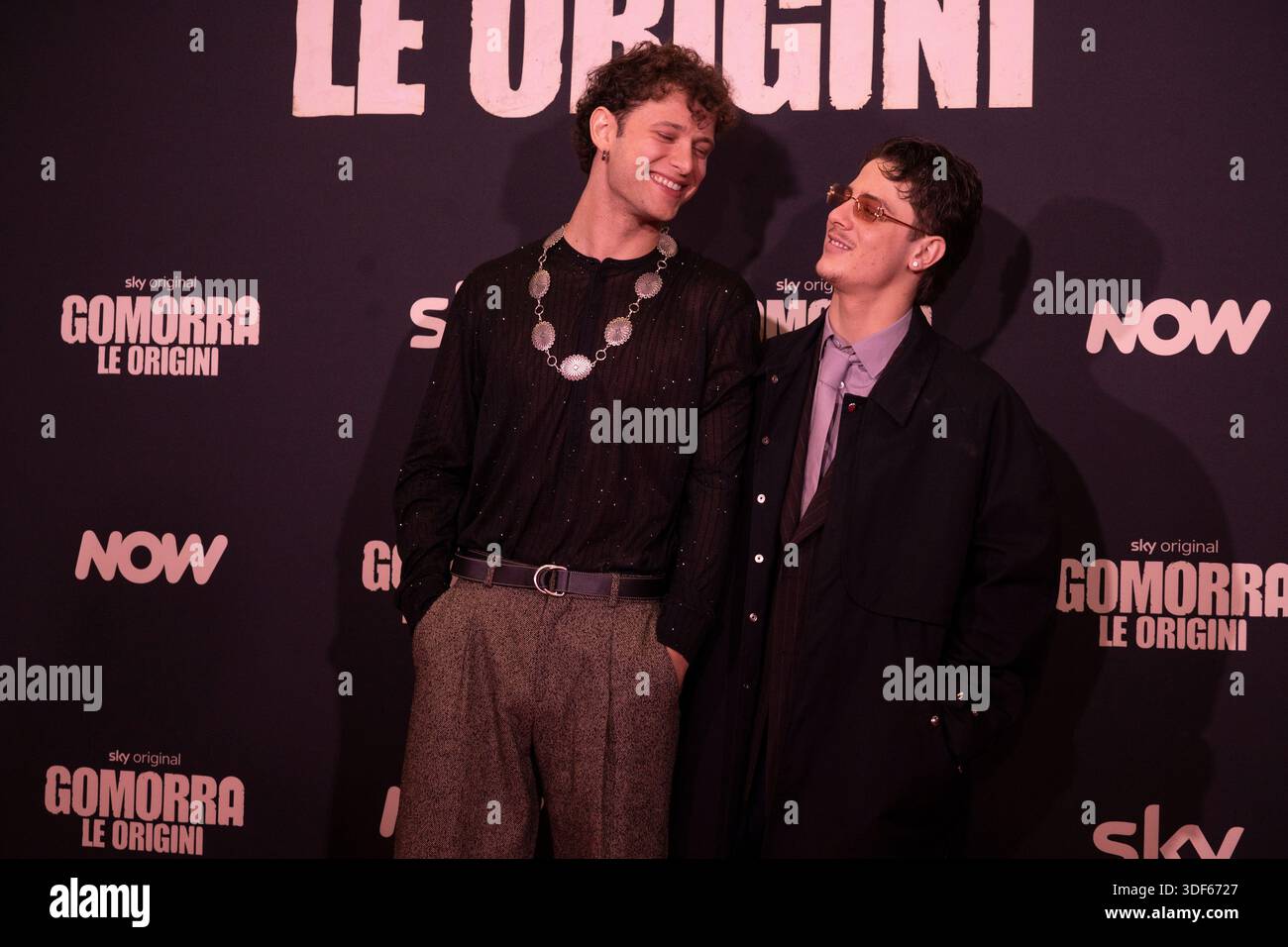 Francesco Pellegrino (L) and Luca Lubrano (R) attend the Gomorra le ...