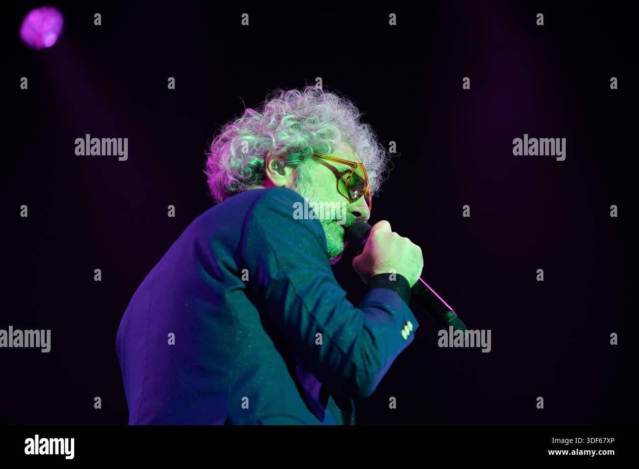 Abraham Boba, the singer from the band Leon Benavente performs during ...