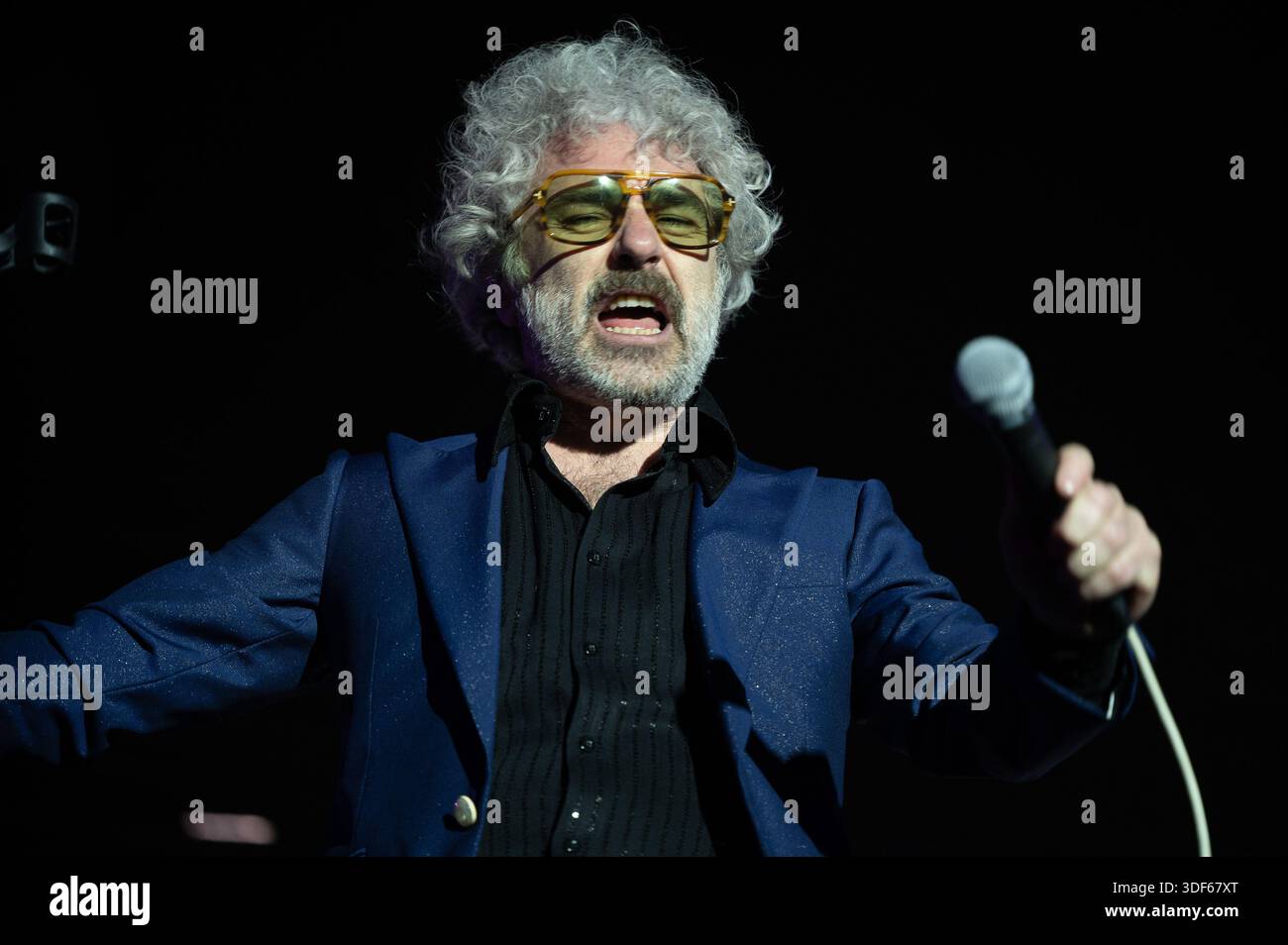 Abraham Boba, the singer from the band Leon Benavente performs during ...