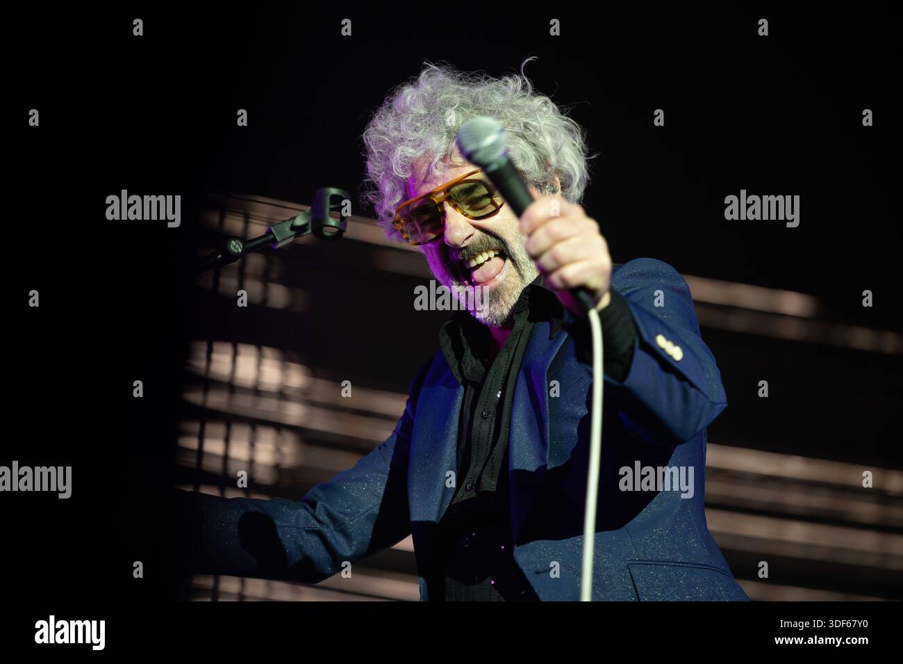 Abraham Boba, the singer from the band Leon Benavente performs during ...