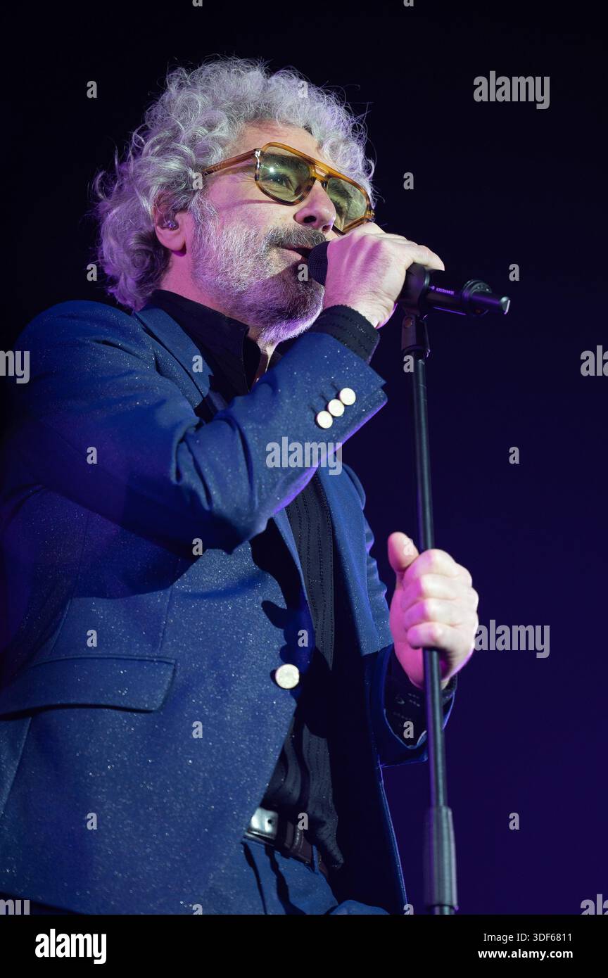 Abraham Boba, the singer from the band Leon Benavente performs during ...