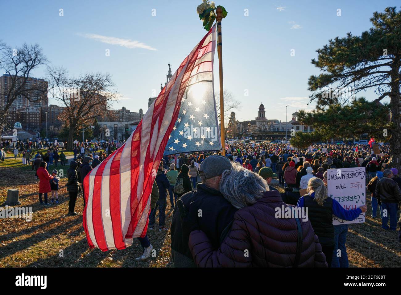 Protesters march during a rally for Renee Good, who was fatally shot by ...