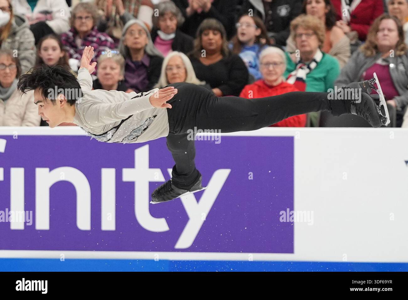 Goku Endo competes during the men's free skate competition at the U.S ...