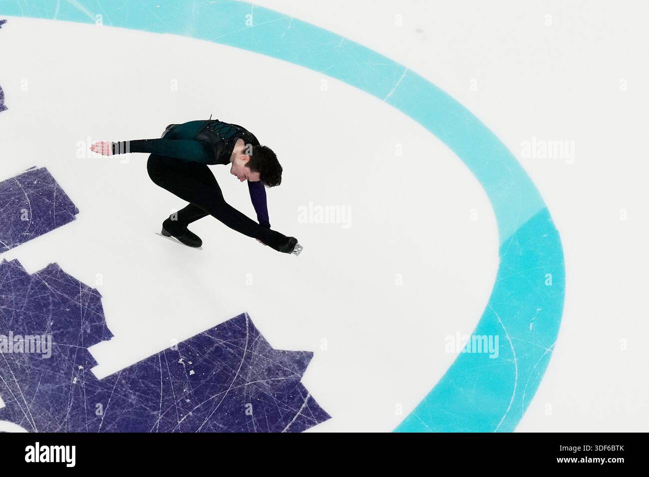 Liam Kapeikis competes during the men's free skate competition at the U ...