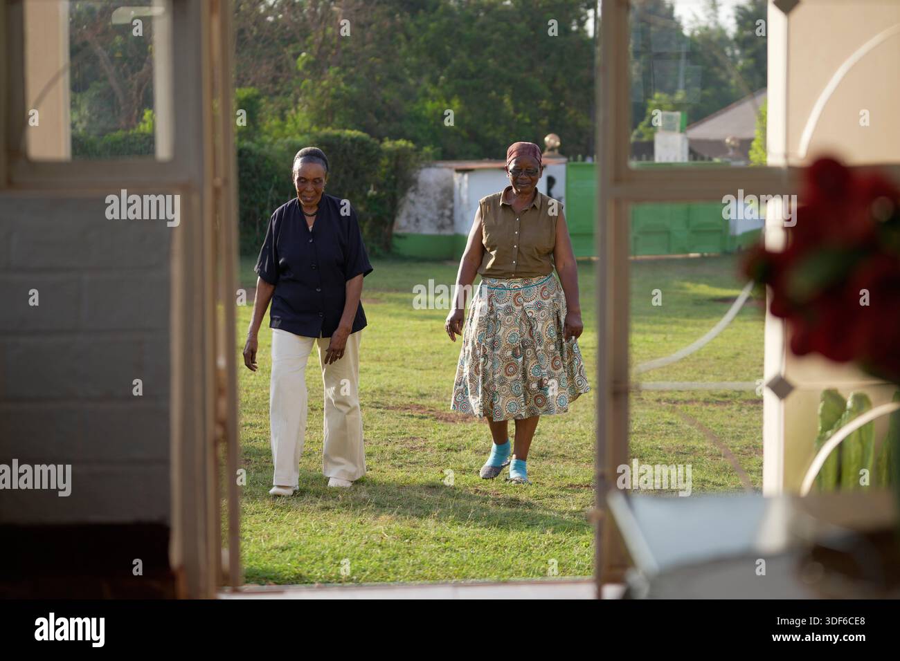 Widows Rebecca Anyango, 70 years old, right, and Marie Owino, 87 years ...