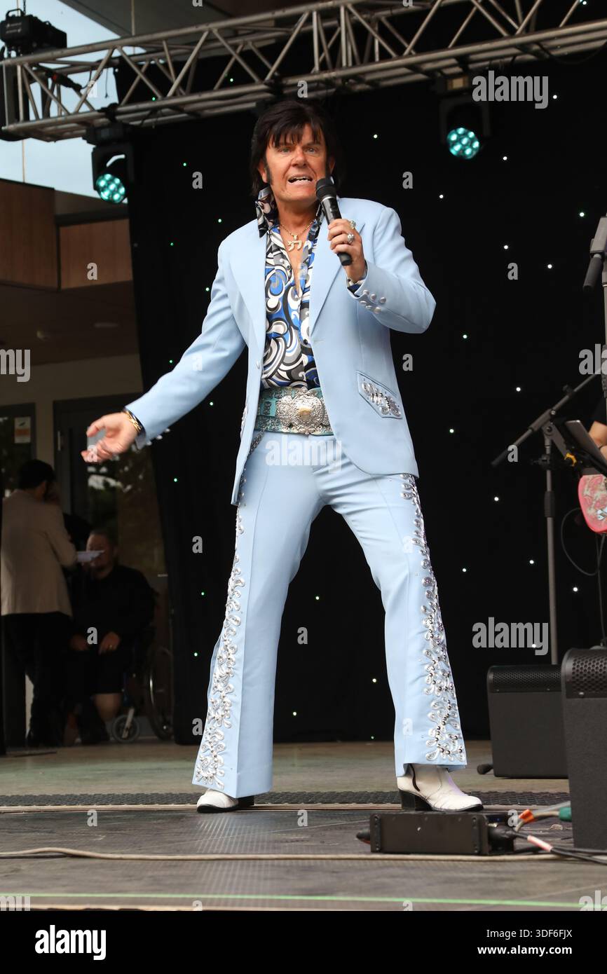Parkes, NSW, Australia. 11th January 2026. 2026 Parkes Elvis Festival - Pictured: Nathan Leggett ...