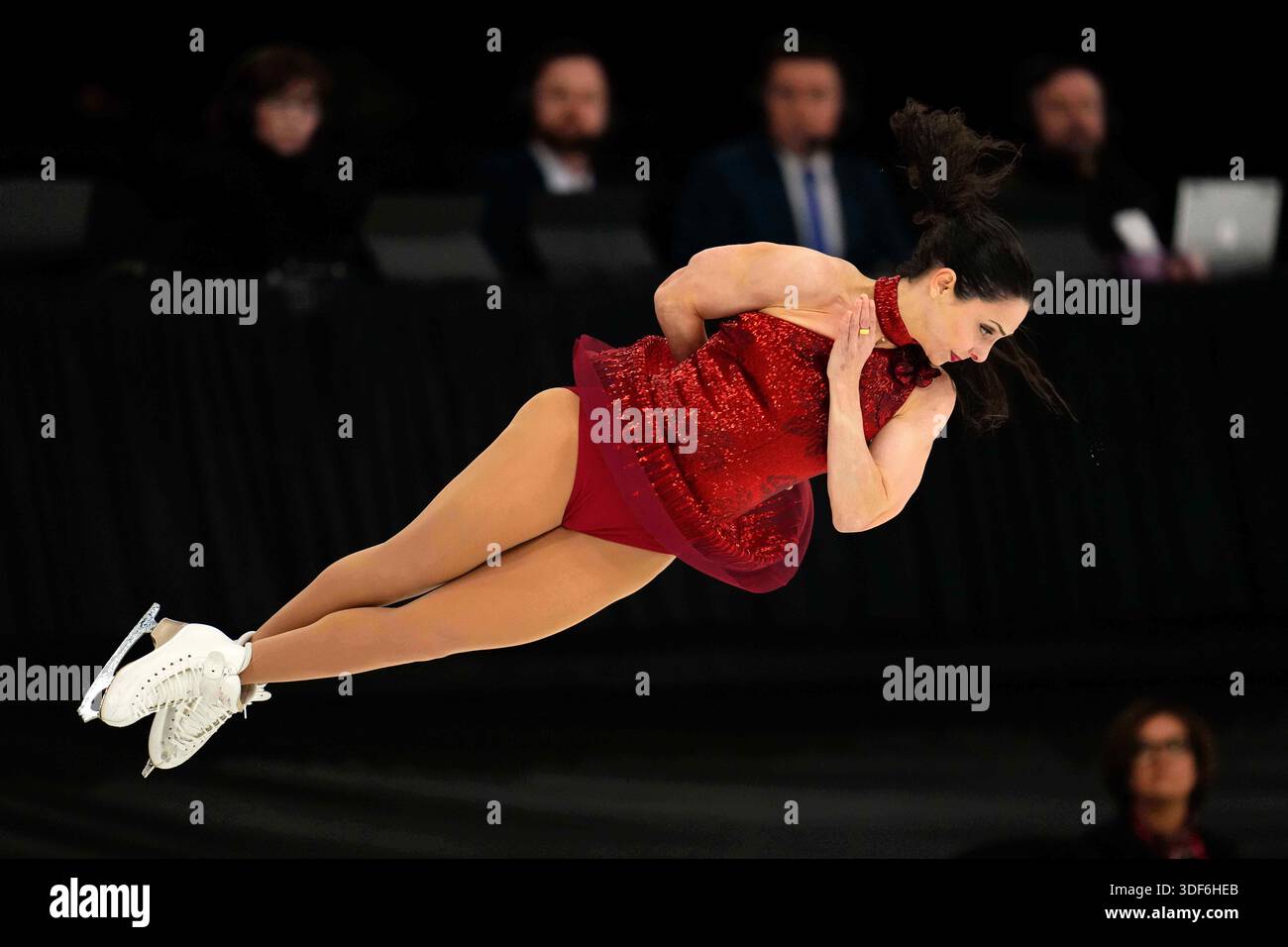 Deanna Stellato-Dudek performs in the free program of the senior pairs ...