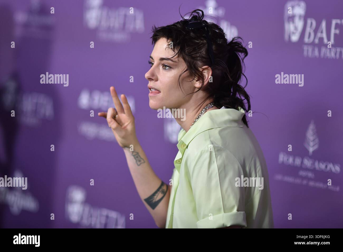 Kristen Stewart arrives at the BAFTA Tea Party on Saturday, Jan. 10 ...