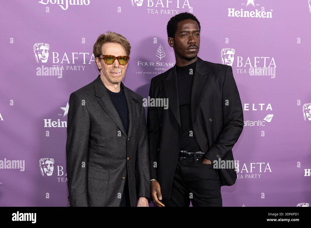 Jerry Bruckheimer and Damson Idris attend the arrivals of the 2026 ...
