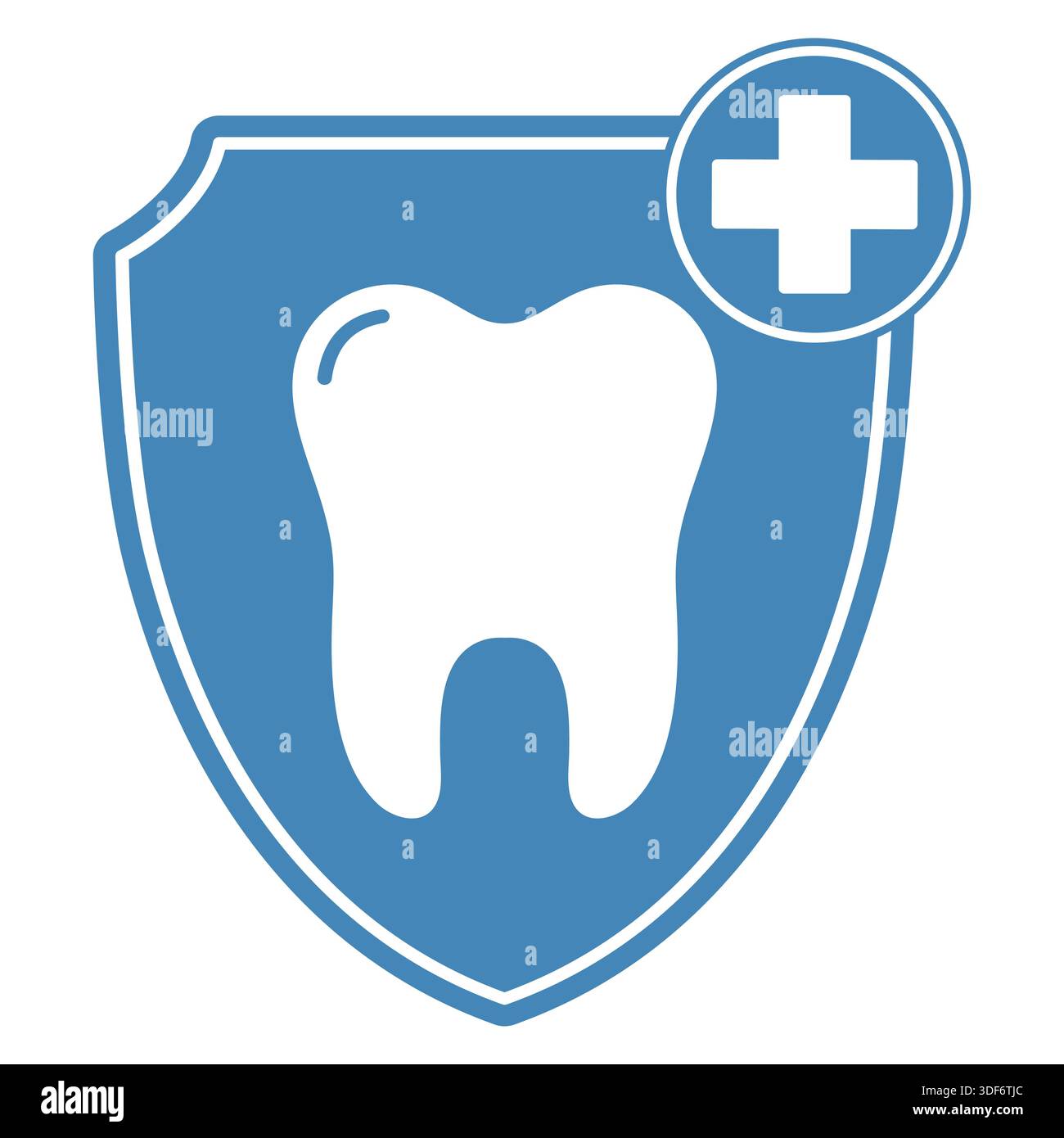 Dental clinic logo illustration. Shield with a tooth and a medical ...