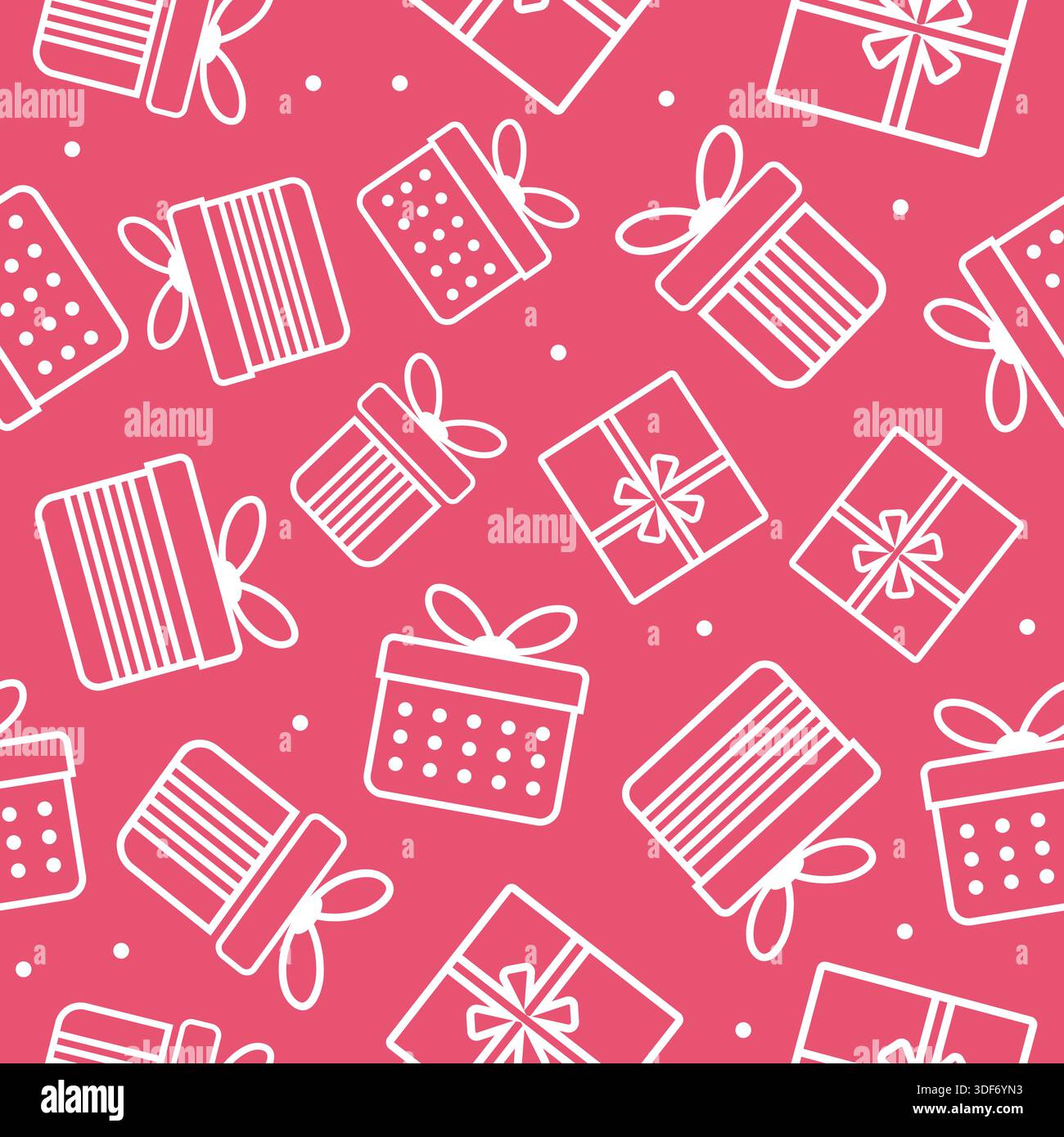 Festive red pattern with various simple gift box designs for holiday ...