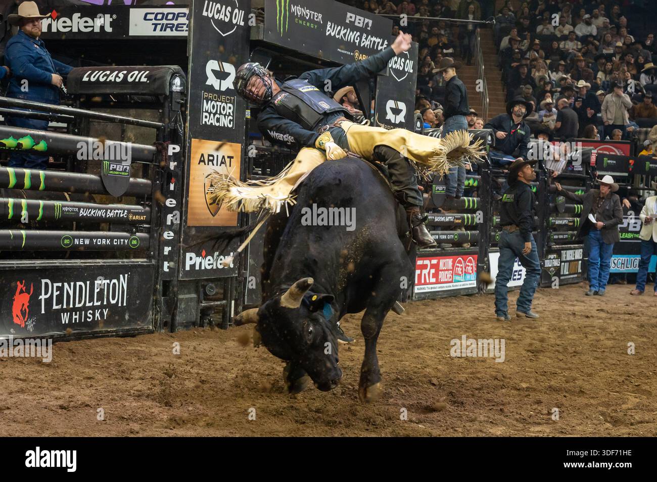 New York, United States. 09th Jan, 2026. Maverick Smith rides Wicked ...